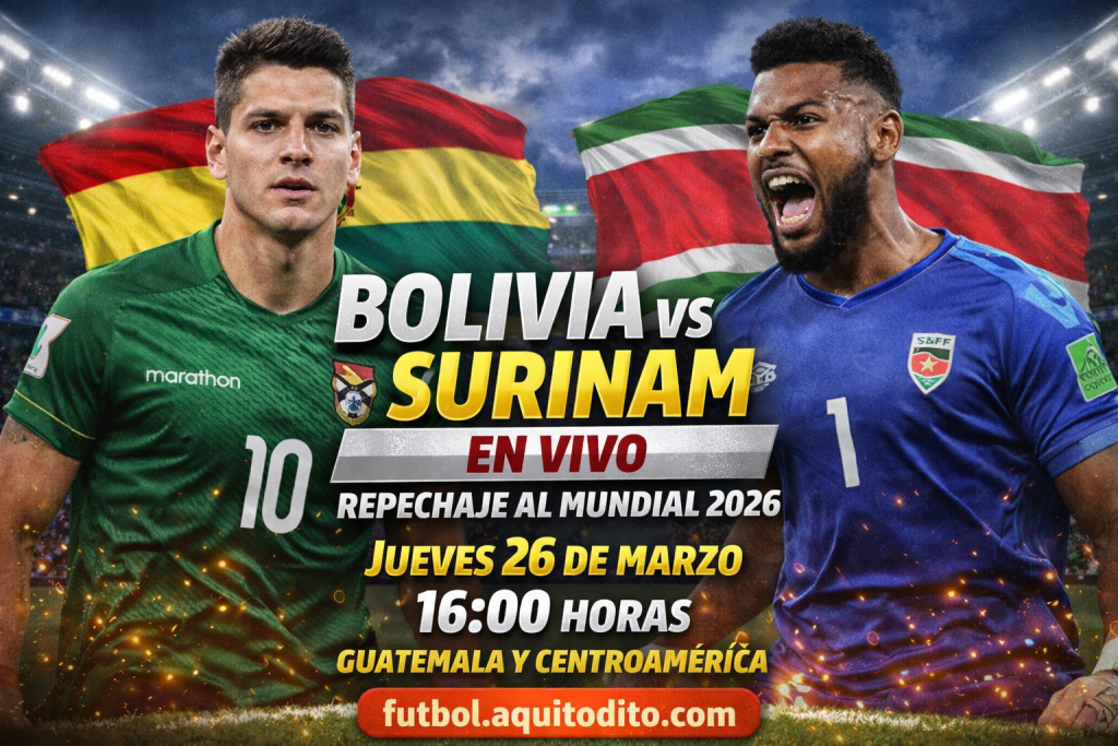 Bolivia vs Surinam EN VIVO HOY: hora, canal y alineaciones | Repechaje ...